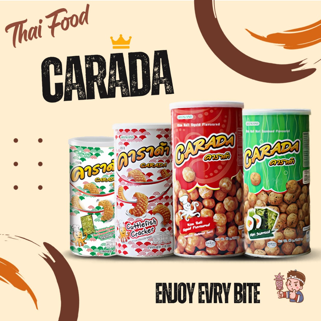 Carada Rice Ball Cuttlefish snacks Thailand Snack 90G/110G🔥 | Shopee ...