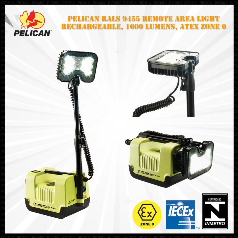 PELICAN RALS 9455 Remote Area Light, Rechargeable, 1600 Lumen, ATEX ...