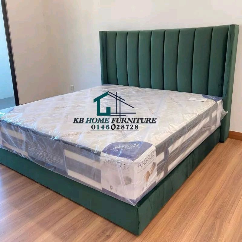 Katil Design Baru Turkish Luxury home bed wing dan chanel Bedframe ...