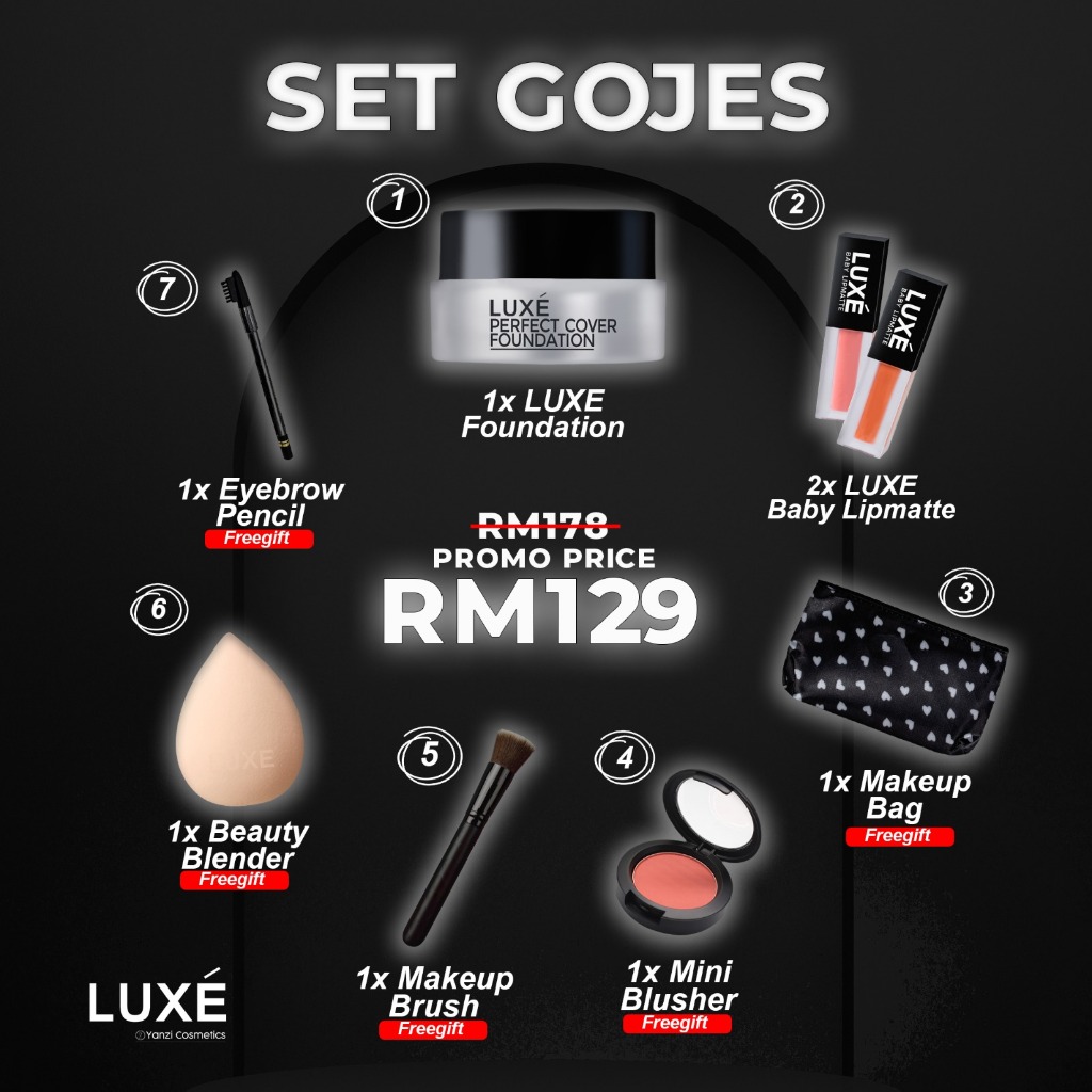 SET GOJES LUXE PERFECT COVER FOUNDATION ORIGINAL HQ | Shopee Malaysia