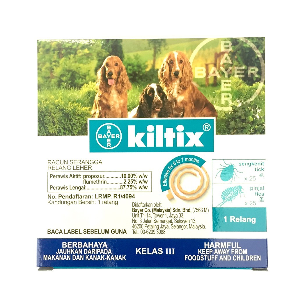 Bayer Anti Flea & Ticks Kiltix Collar (For Dog) Detick Coller M/L | Shopee Malaysia