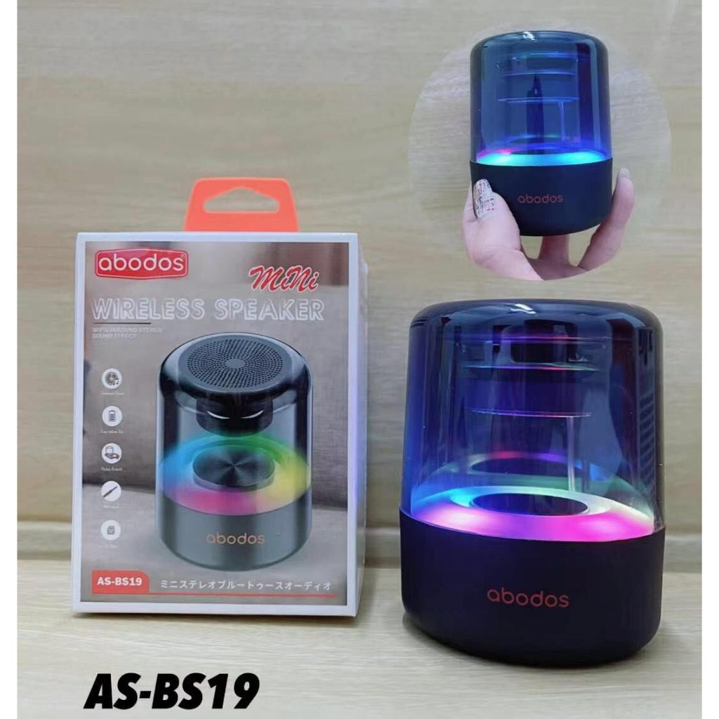 ABODOS MINI WIRELESS RGB BLUETOOTH SPEAKER MODEL：-🌹AS-BS19🌹 🌑TF CARD 🌑AUX | Shopee Malaysia