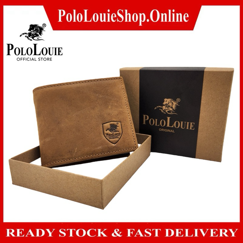 Original Polo Louie Premium Logo Genuine Cow Leather Wallet Dompet ...
