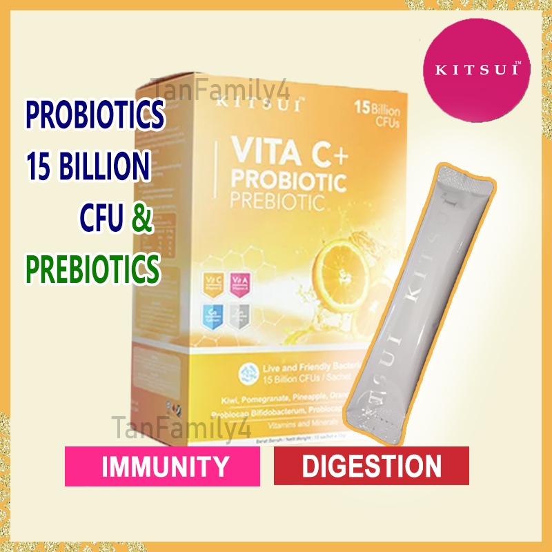 Kitsui Vita C with Probiotic & Prebiotic (1's) 15g Vitamin C 15 Billion ...