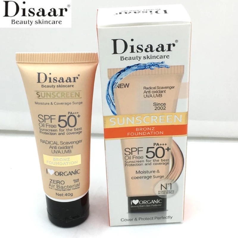 Disaar Bronze Foundation + Sunscreen 50+ oilfree | Shopee Malaysia