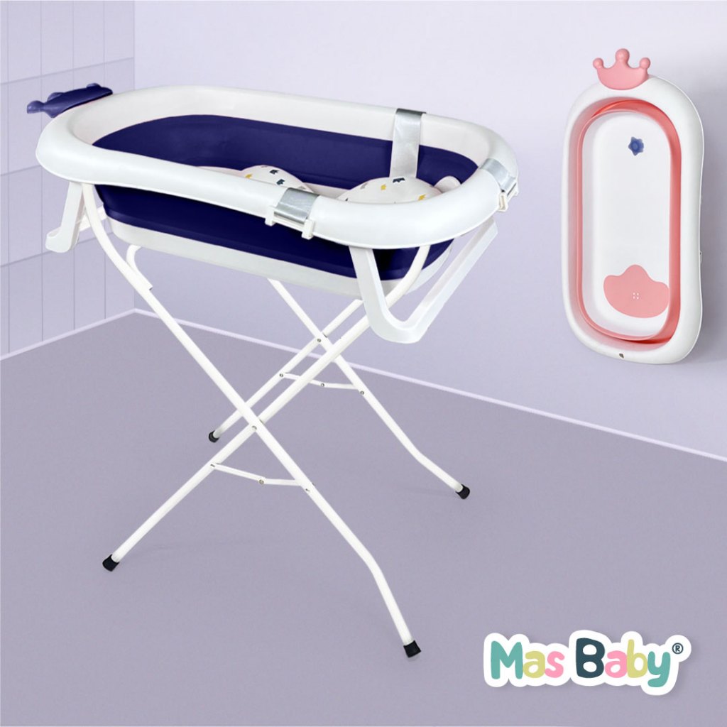 Mas Baby Folding Collapsable Bath Tub Set Shower Besen Tab For Newborn ...