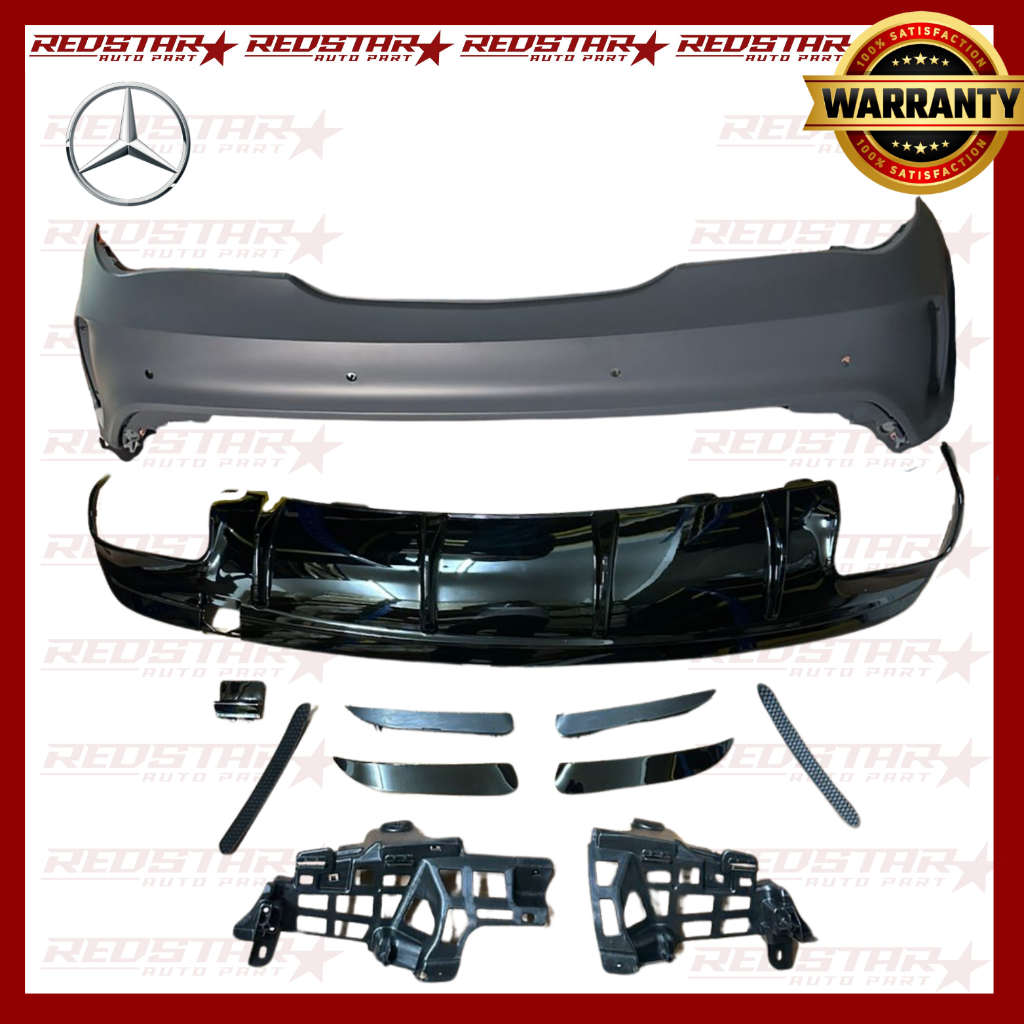 Mercedes W117 FACELIFT A45 REAR BUMPER SET COMPLETE NEW OEM | Shopee ...