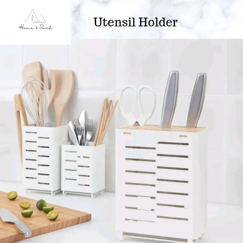 Utensil Holder Metal Steel Nordic Cutlery Holder Bekas Sudu Tempat ...