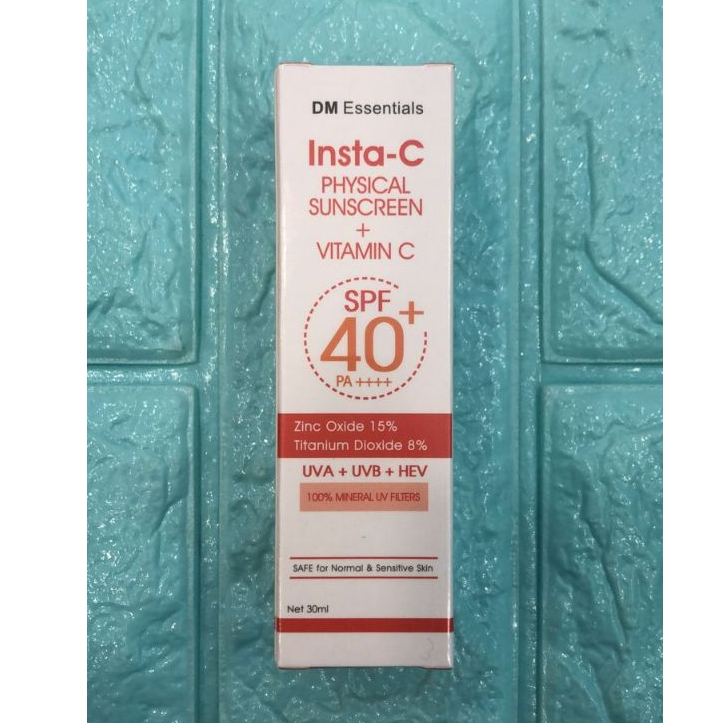 DM Essentials Insta-C Physical Sunscreen SPF40 UVA UVB : Pigmentation ...