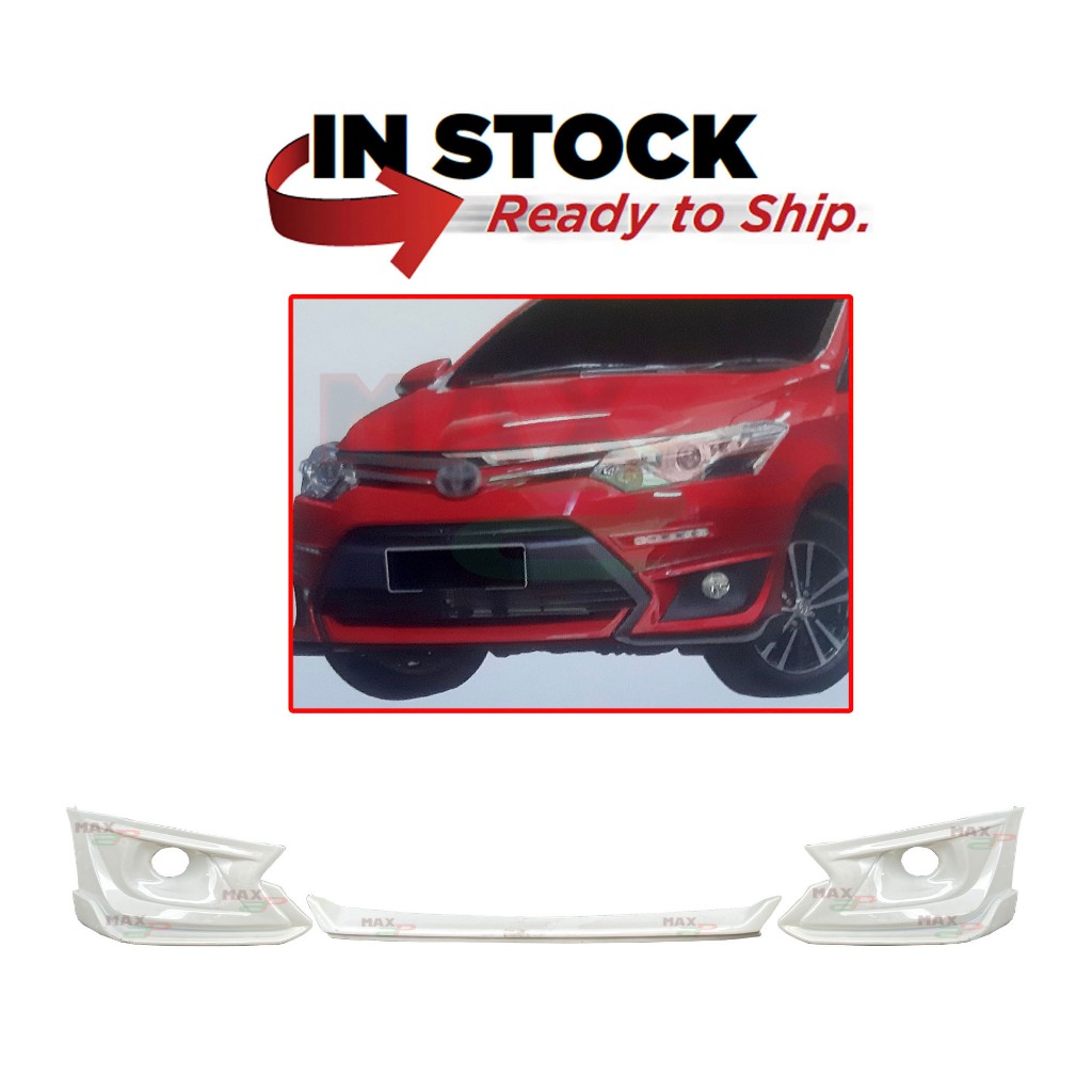 Toyota Vios (2016) GX Style Front Skirt Skirting Bumper Lower Lip ...