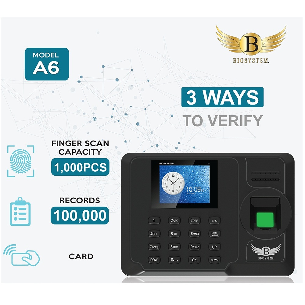 Biosystem Time Attendance A6 Fingerprint & Password | Shopee Malaysia