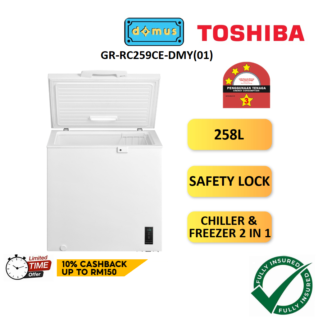 Toshiba Chest Freezer 258L Peti Freezer Murah Deep Freezer Peti Sejuk ...