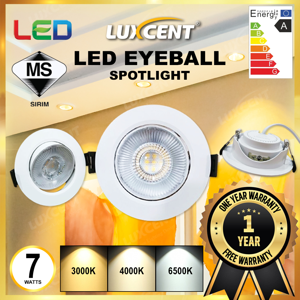 [SIRIM] LED Eyeball Spotlight Downlight Ceiling Recessed Built-In-LED ...