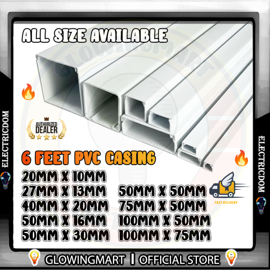 6 Feet FEEMA / WIREMAN / MEGA PVC Wiring Casing/Electrical Casing/PVC ...