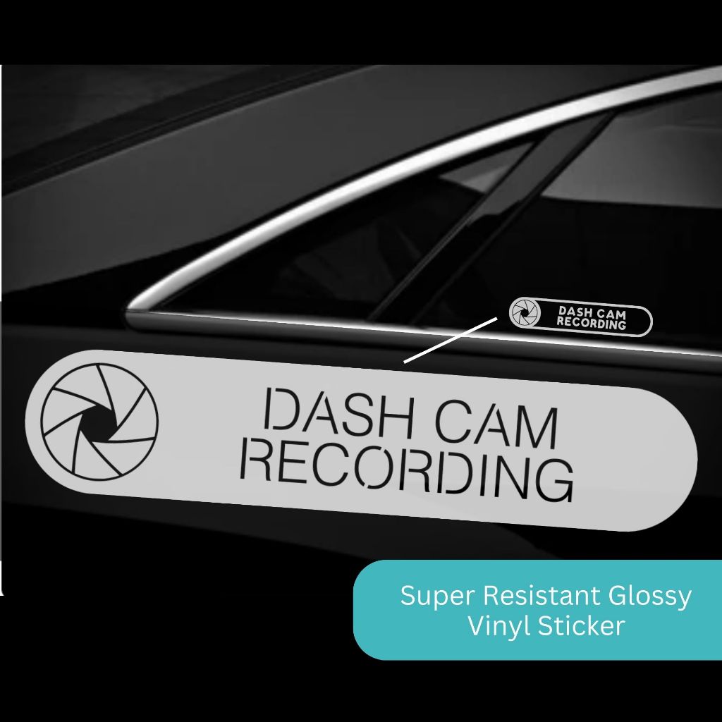 Dash Cam Recording 01 (2 pcs/set) - Car Truck Lorry Sticker DIY Vinyl ...
