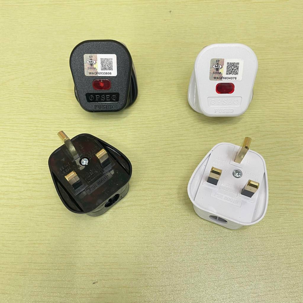 safety sirim malaysia plug elektrik rumah penyambung wayar +lampu BLACK ...