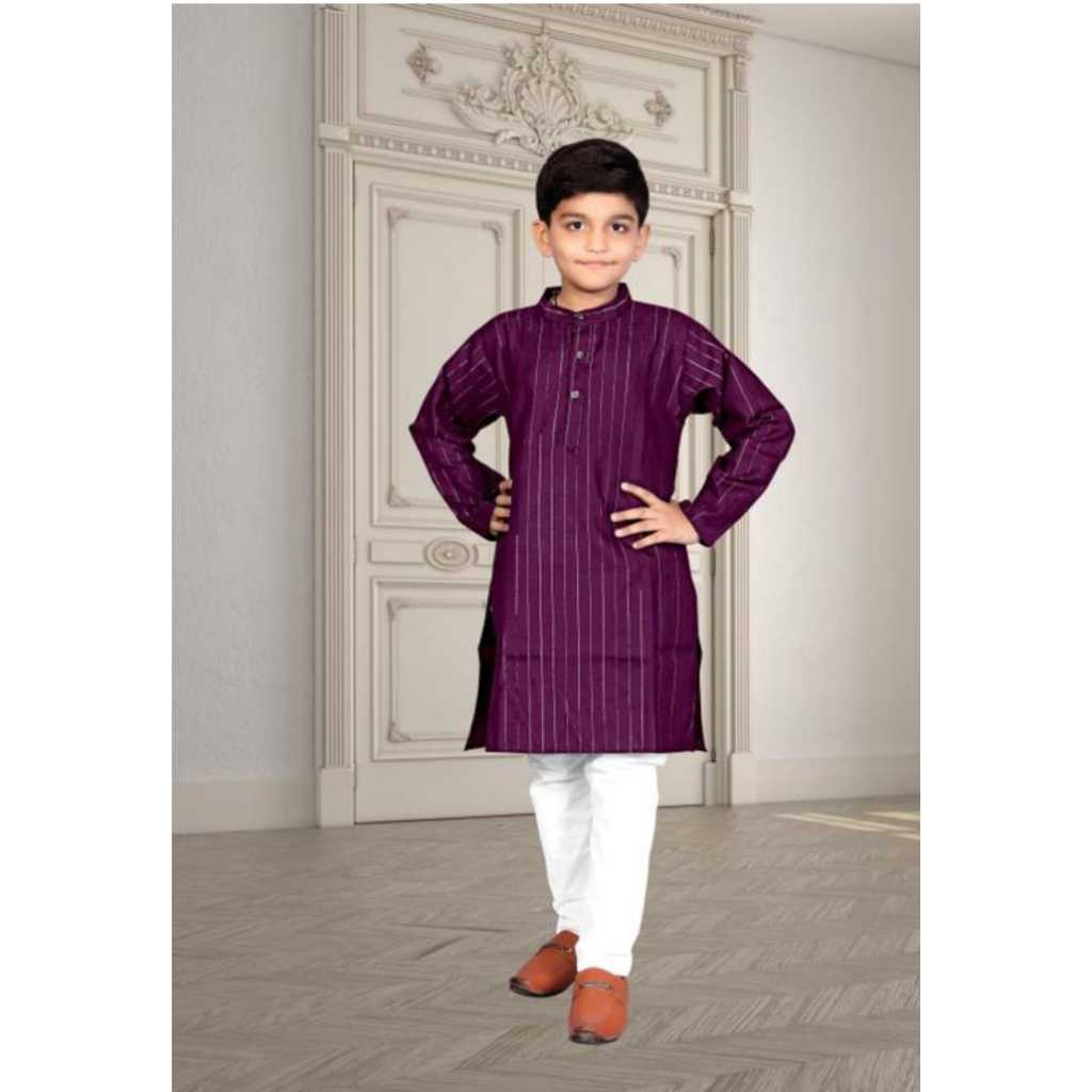 (Pre-Order) Boys Simple Line Kurta/Jippa Set #FreeShipping# | Shopee ...