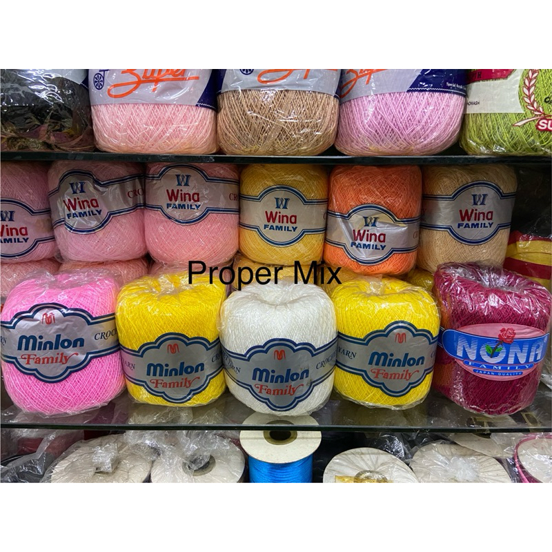 Wina Winlon Minlon Nona Family Crochet Yarn Benang Kait | Shopee Malaysia