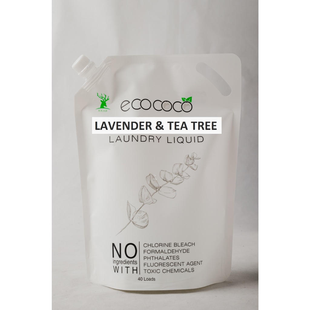 Ecococo Natural Laundry Liquid Detergent w Lavender & Tea Tree ...