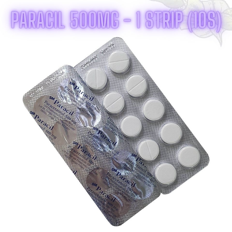 PARACIL 500mg Paracetamol - Demam/Pening - 1 strip (10s) (EXP:6/2026 ...
