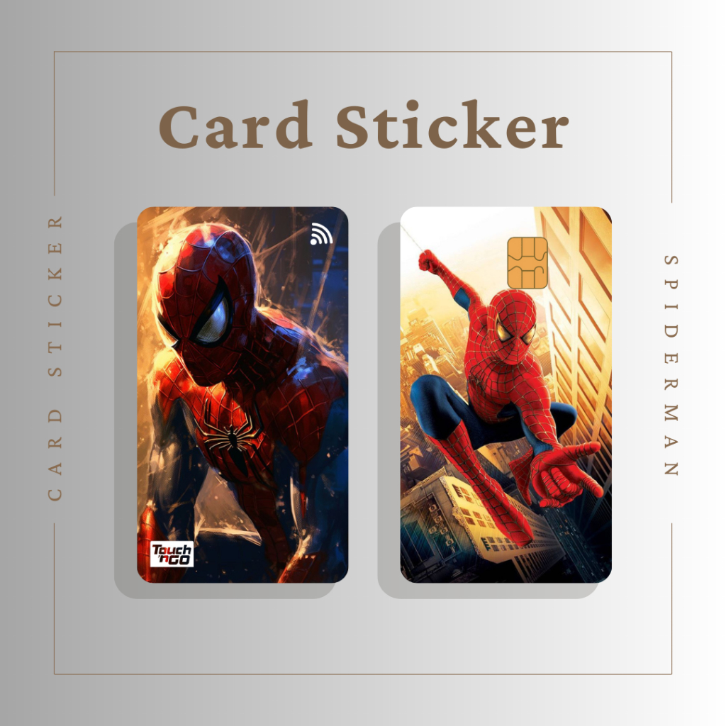 SPIDERMAN CARD STICKER - TNG CARD / NFC CARD / ATM CARD / ACCESS CARD ...