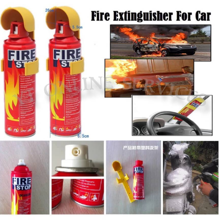New Mini Car Fire Extinguisher Fire Stop Foam Spray Home Emengency ...