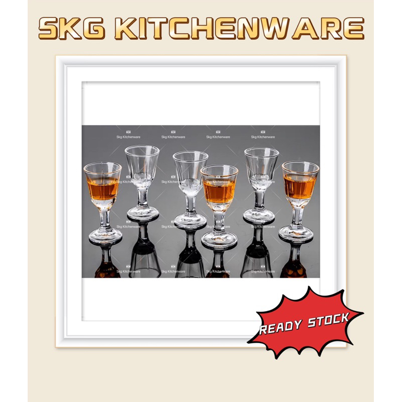 [ 6PCS ] 005/10ML GOBLET LIQUOR GLASS / WINE / SPIRIT SHOT GLASS ...