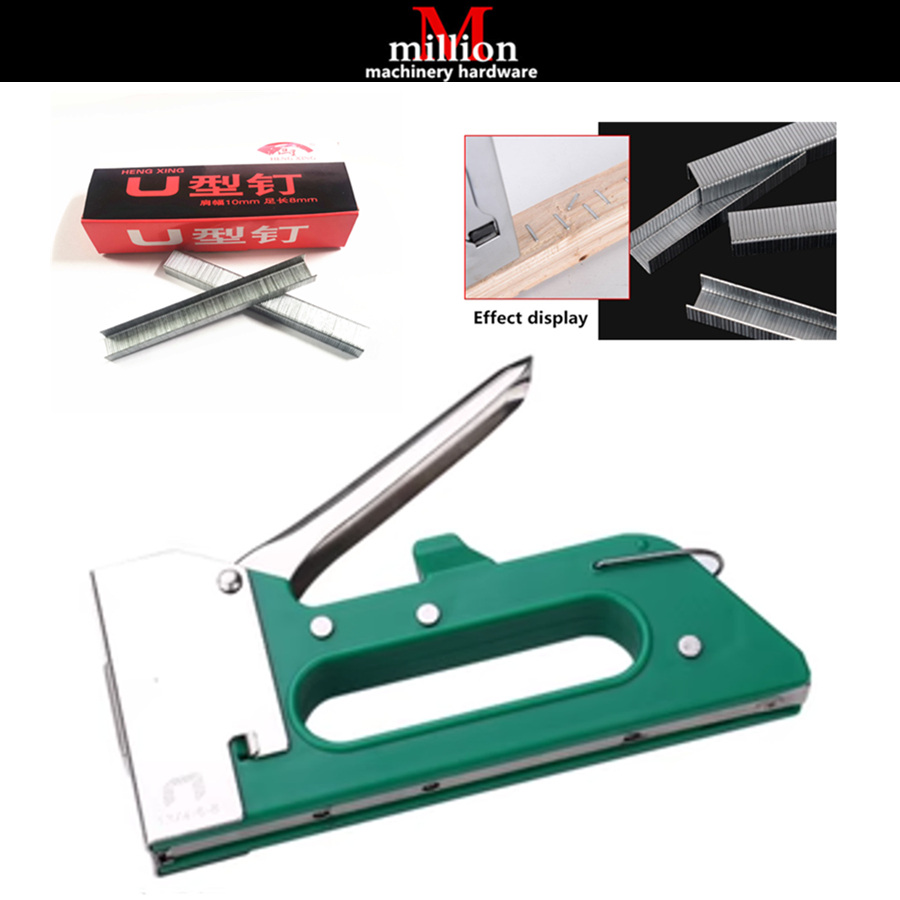 (single)Tuosen Heavy Duty Nail Staple Metal Gun Stapler Stapling Tacker ...
