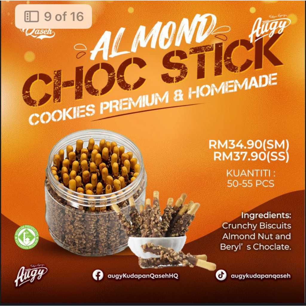 ALMOND CHOCOLATE STICK ( 50-55 PCS ) | Shopee Malaysia