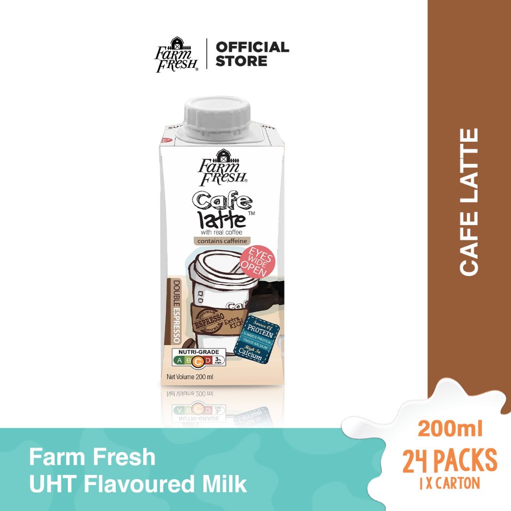 Farm Fresh UHT Café Latte 200ml x 24 Packs | Shopee Malaysia