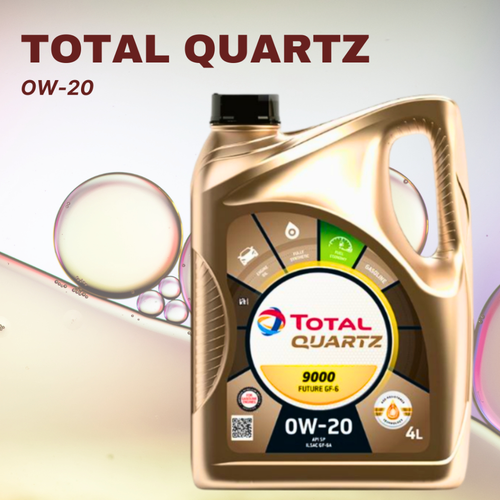 TOTAL 0w20 4L Fully Synthetic SN Engine Oil Car Lubricant 0w-20 Minyak ...