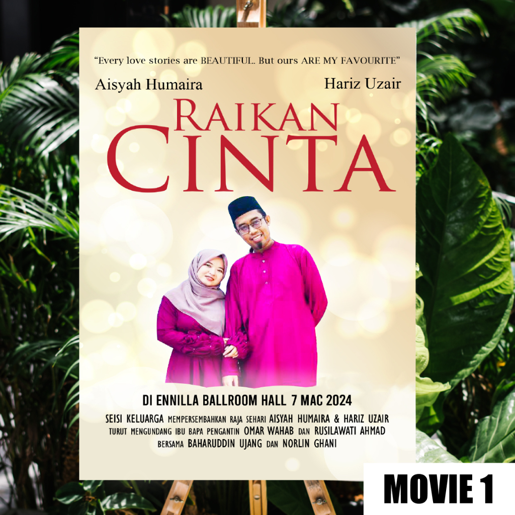 [COD ORDER WILL NOT BE PROCESS] [PART 4] Wedding A2 Welcome board PVC ...