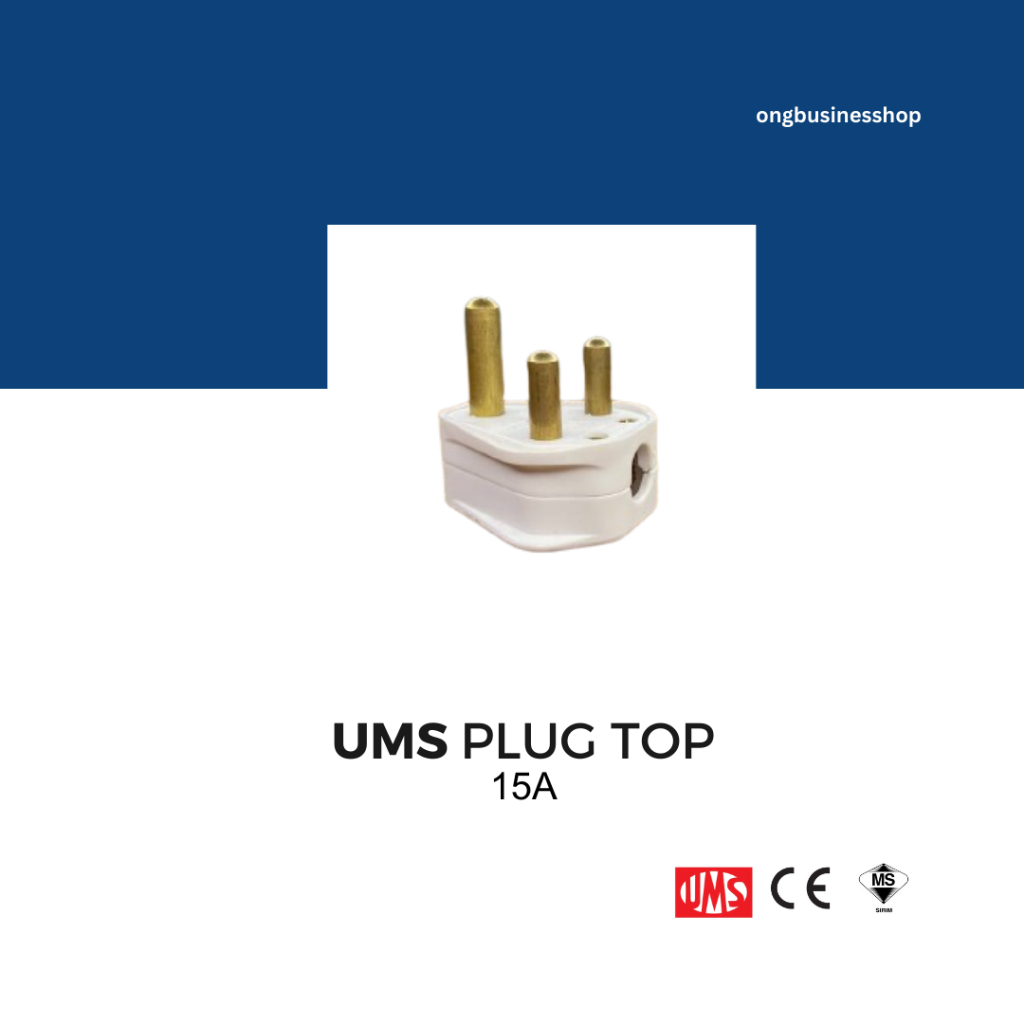 [READY STOCK] UMS 15A PLUG TOP/SIRIM APPROVE/Kepala Plug 15A/Machine ...