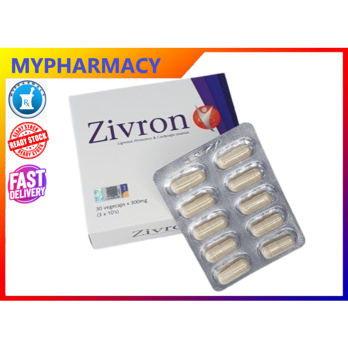 ZIVRON 300mg (LIGNOSUS RHINOCERUS / TIGER MILK MUSHROOM & CORDYCEPS ...