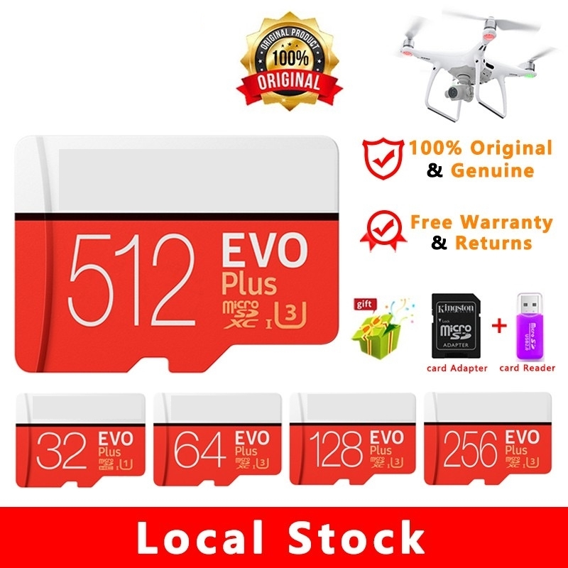 Malaysia Ready Stock Evo Plus Memory Card 32GB/64GB/128GB/256GB/512GB ...