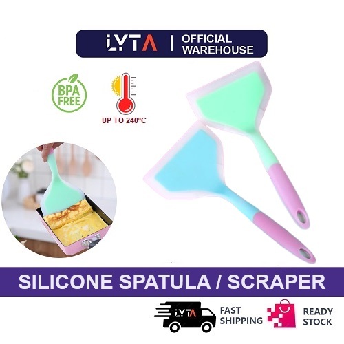 Food Grade Silicone Spatula Japanese Tamago Ramly Burger Frying Scraper ...