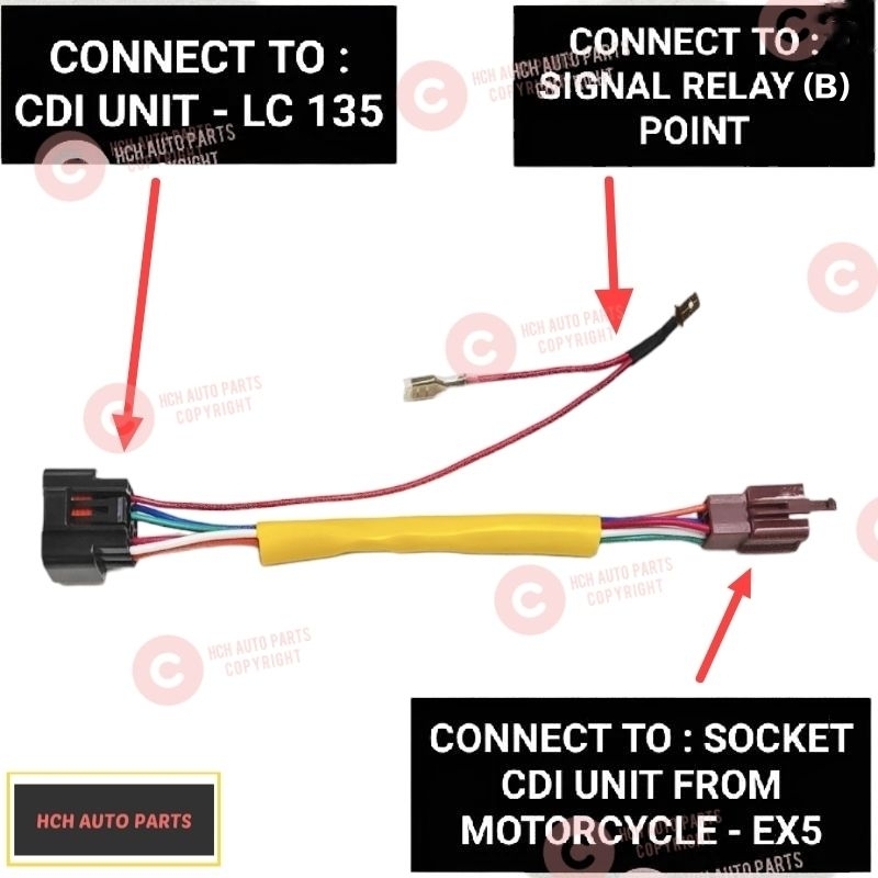 CDI CONVERTER SOCKET - LC 135 > PNP > EX5/ DREAM/ WAVE 100/ BONUS ...