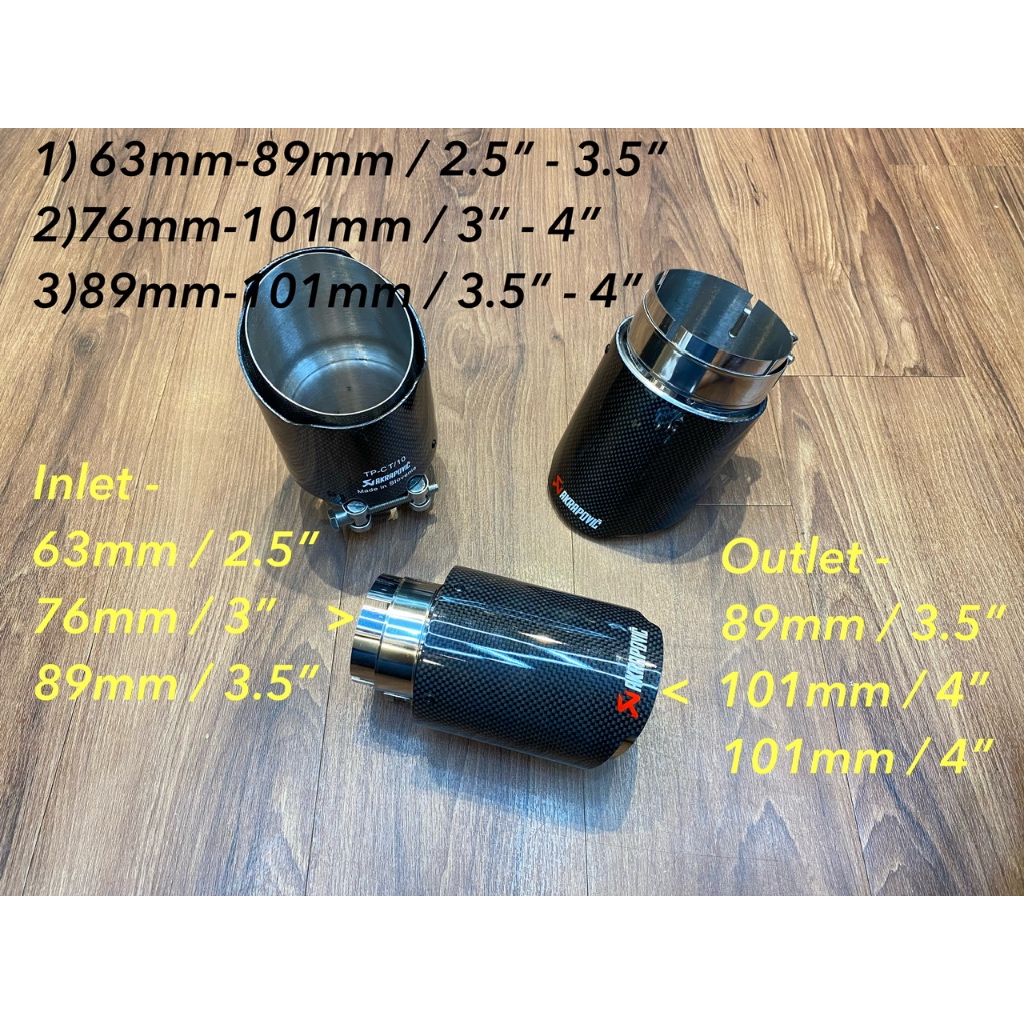 Akrapovic Exhaust Single Tip Muffler Tail Pipe End Pipe Carbon Fiber ...