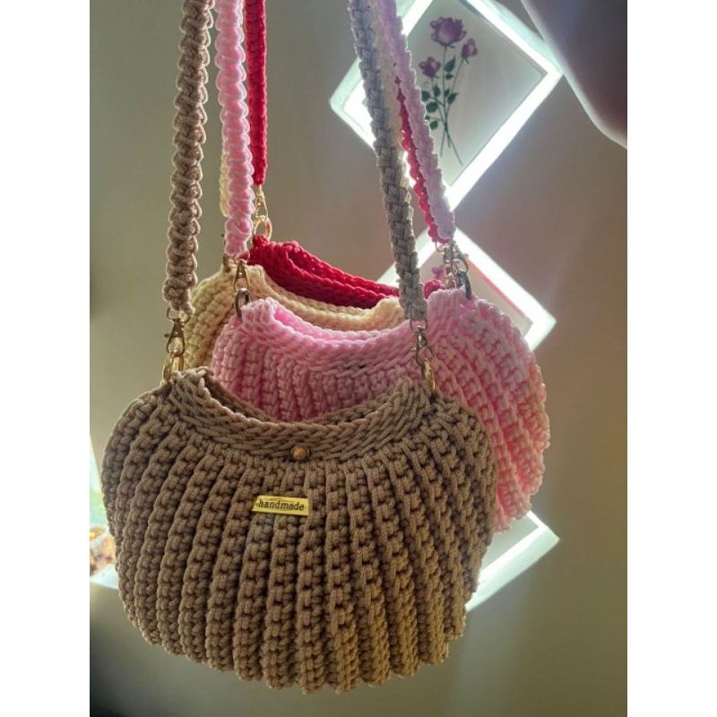 Crochet bag labu handmade | Shopee Malaysia