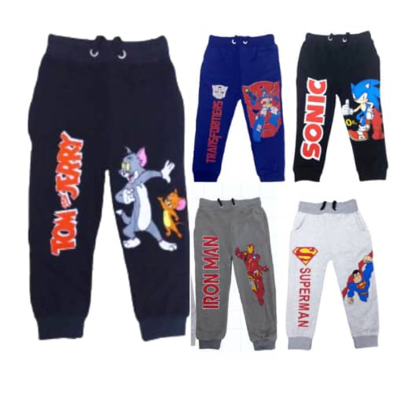 BOY CARTOON PRINTED JOGGER / SWEAT PANT(2-8Y) SELUAR TRACK BUDAK ...