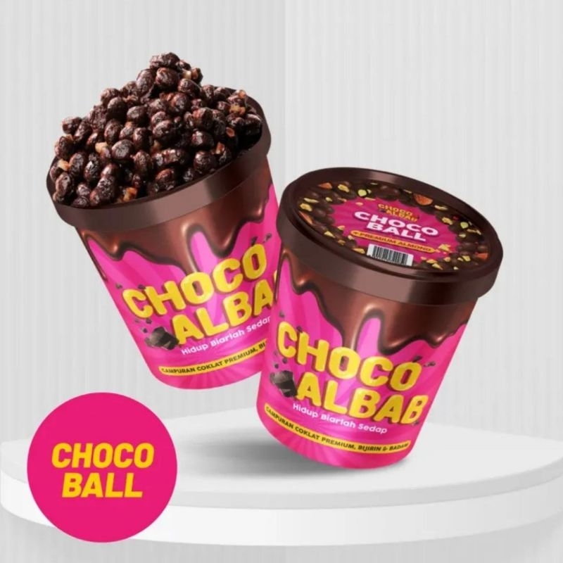 Choco Ball | Choco Albab Milk Chocolate Choco Tub Pink with Premium ...