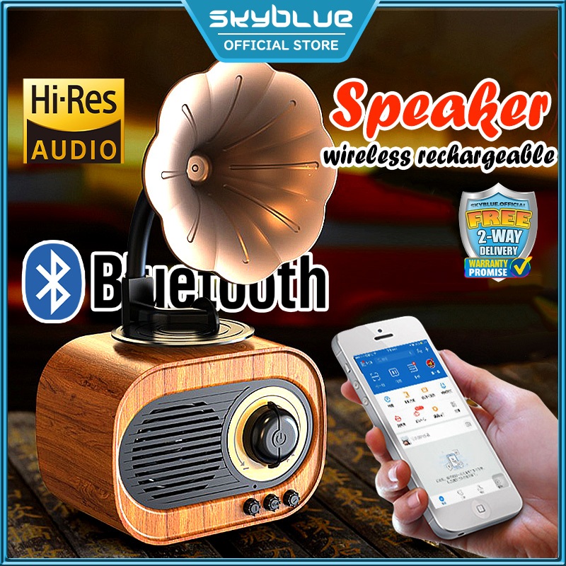 Skyblue Mini Speaker Bluetooth Bass Super Old Style Speker With Spiker ...