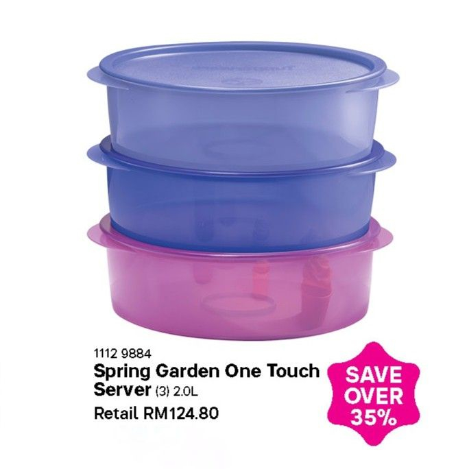 OFFER: Tupperware One Touch Spring garden server (One Touch Topper Canister Food storage ...
