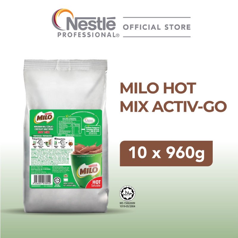MILO Hot Mix Activ-Go - 960g x 10 (1 carton) | Shopee Malaysia