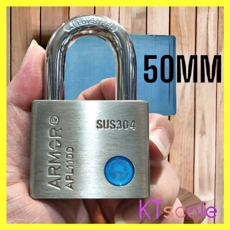 ARMOR STAINLESS STEEL ANTI CUT PADLOCK 50MM APL1100 | Shopee Malaysia