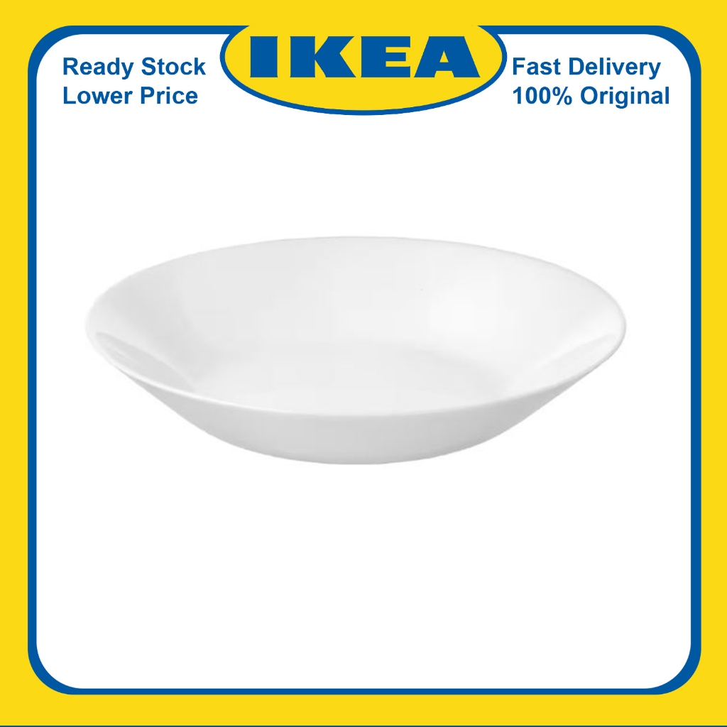 IKEA OFTAST 20CM DEEP PLATE WHITE | Shopee Malaysia