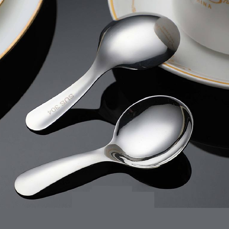 304 Stainless Steel Short Handle Spoon/ Sugar Salt Spice Condiment ...