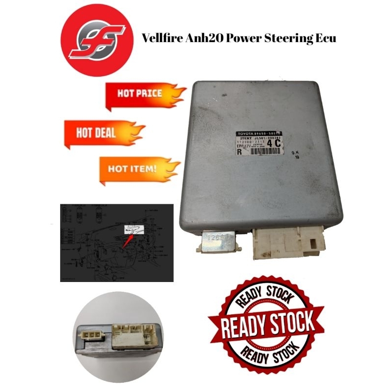 (ANH20) Vellfire Power Steering Computer 89650-58010 / Power Steering ...