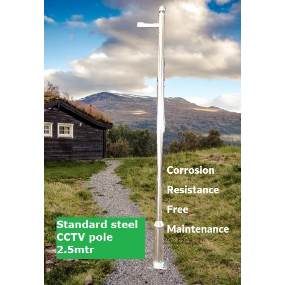 Standard steel CCTV Pole tall 2.5mtr Camera use | Shopee Malaysia