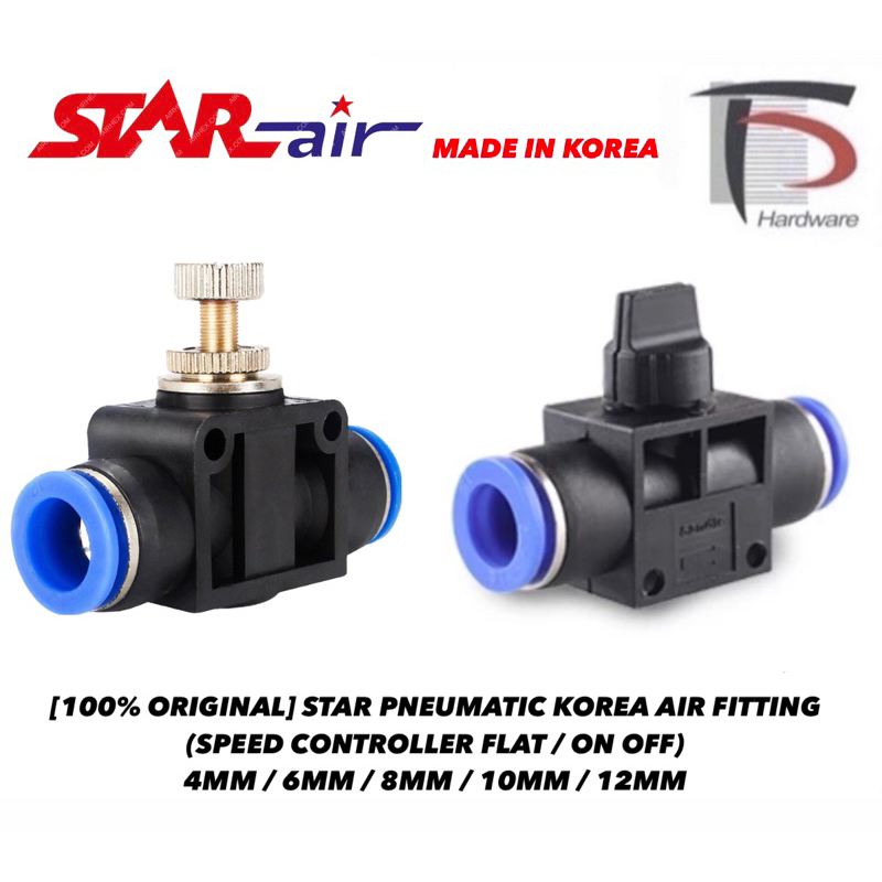 [100% ORIGINAL] STAR PNEUMATIC KOREA AIR FITTING (SPEED CONTROLLER FLAT ...